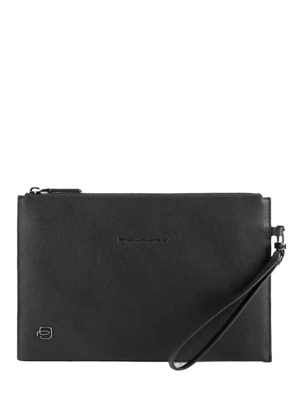 PIQUADRO Leather Belt Bag - Black