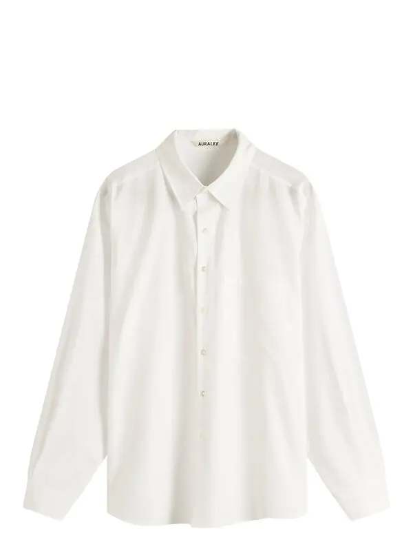 Auralee Washed Finx Twill Big Shirt - White