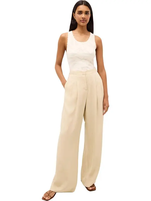 MARIE OLIVER Macbee Wide-leg Trousers - Ash