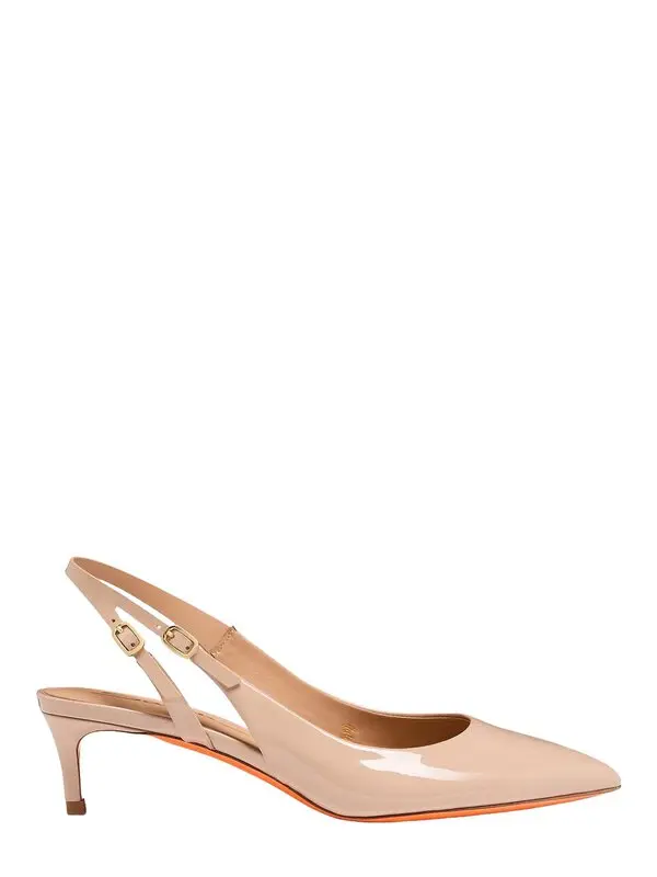 Santoni Patent Leather Slingback Heel - Pink