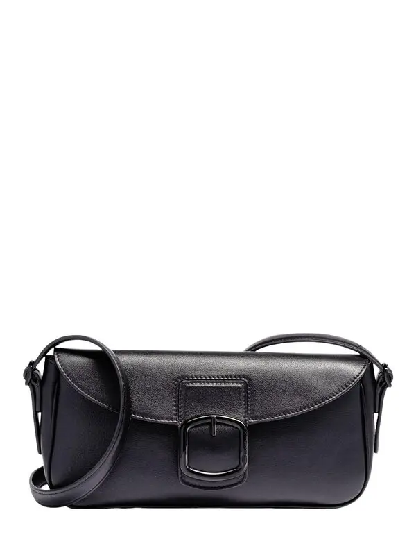 Santoni Leather Shoulder Bag - Black