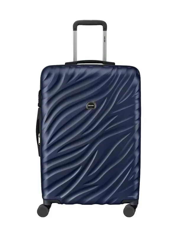 DELSEY PARIS Alexis Hardside 25-inch Checked Expandable Spinner Luggage - Navy