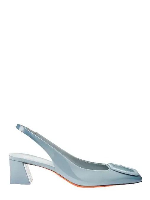 Santoni Mid-heel Slingback - Blue
