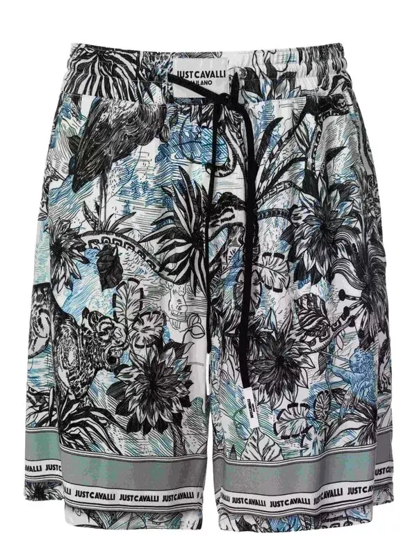 Just Cavalli Printed Shorts - Blue