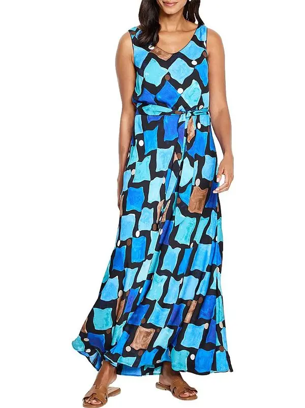 NIC+ZOE Sea Glass Bianca Dress - Blue Multi