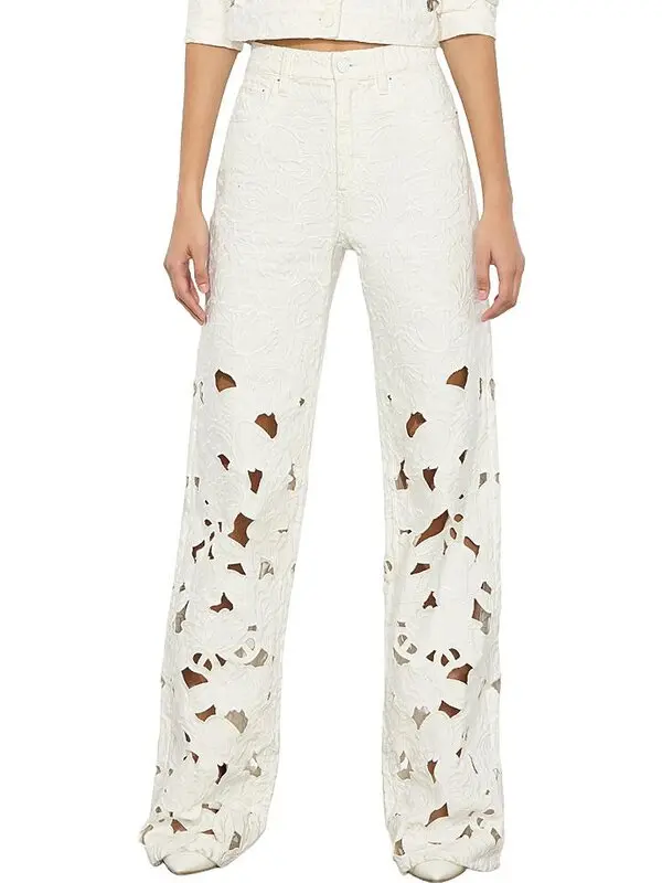 Alice + Olivia Weezy High-rise Pants - Off White