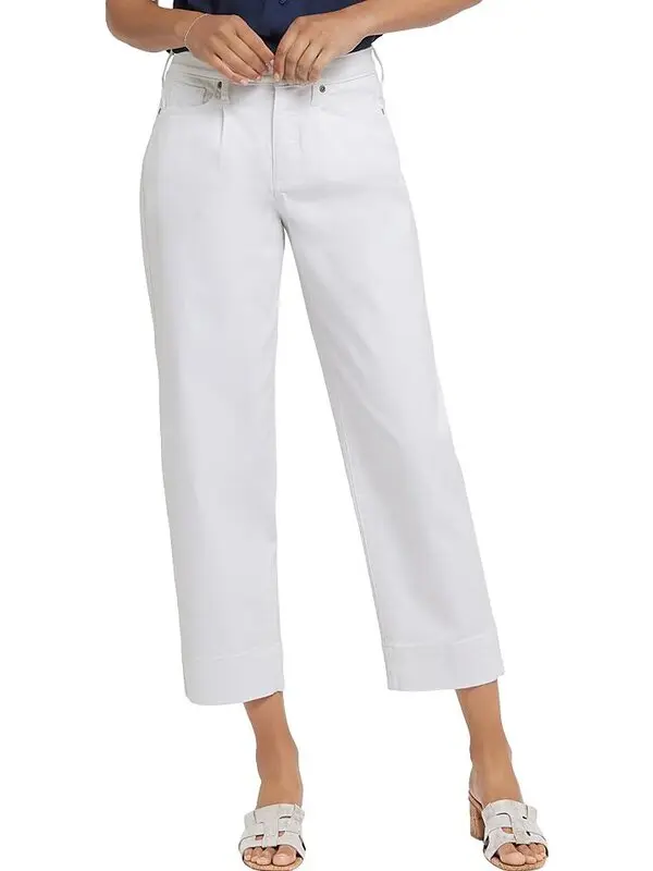 NYDJ Petite Balloon High Rise Ankle Jeans - Optic White