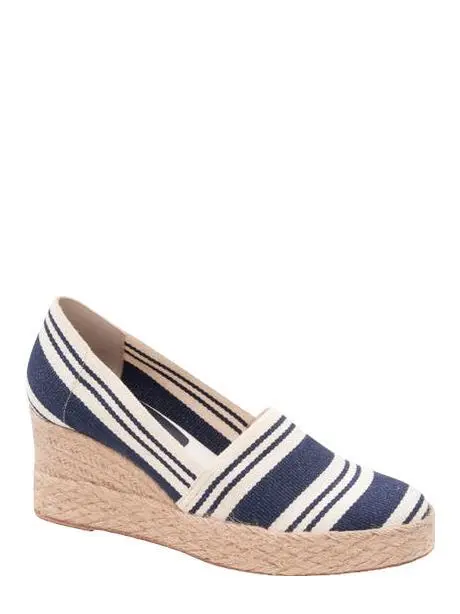 Andre Assous Patti Espadrille Wedge - Navy Multi