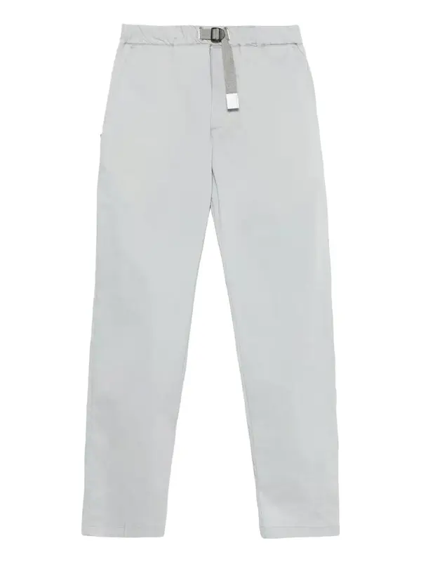 WHITE SAND Belted Chino Trousers - Grey