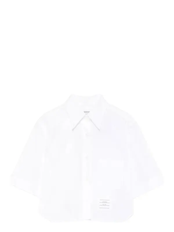 Thom Browne Cropped Poplin Shirt - White