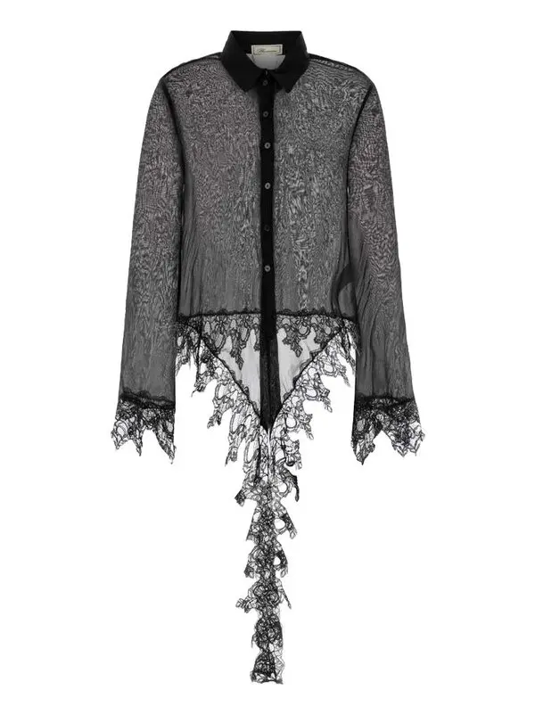 Blumarine Chiffon Shirt - Black