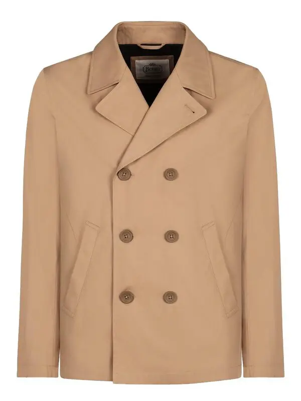 Herno Cotton Pea Coat - Beige