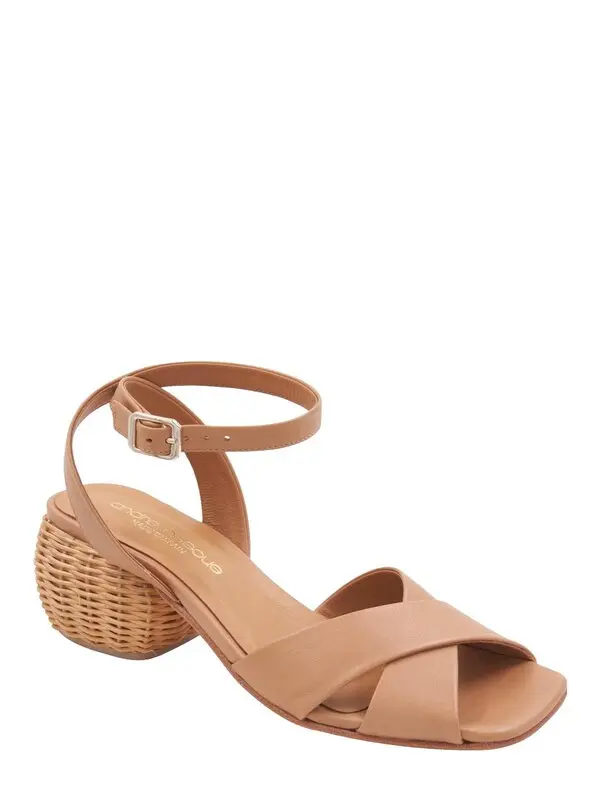 Andre Assous Winona Ankle Strap Sandal - Camel