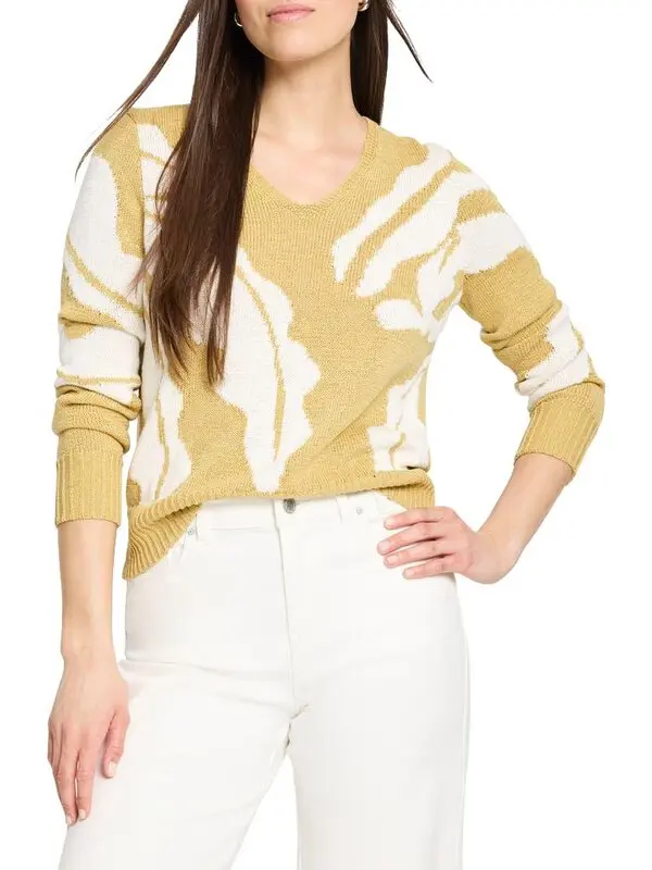 NIC+ZOE Shadow Reef Sweater - Yellow Multi