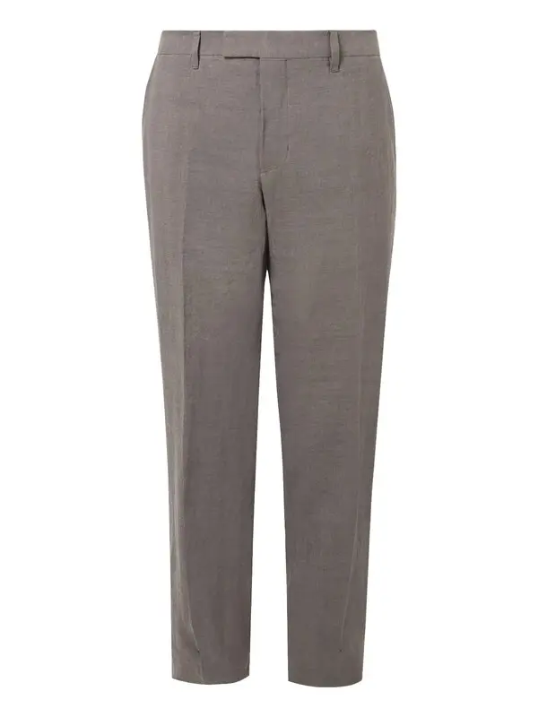 Mr P. Phillip Slim-fit Linen Suit Trousers - Gray