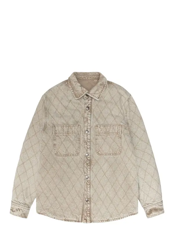 StÜssy Quilted Denim Shirt 'vintage Washed - Cream