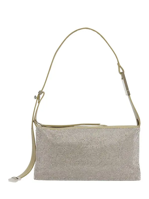 Benedetta Bruzziches Syster Embellished Shoulder Bag - Crystal On Silver