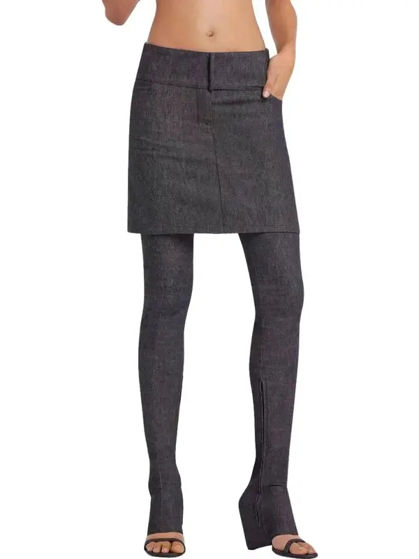 COURREGES Belted Mini Skirt - Grey