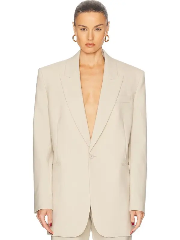 Saint Laurent Tailored Blazer - Beige