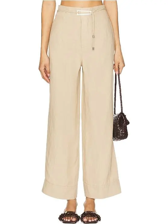 Onia Air Linen Paperbag Trouser - Jute