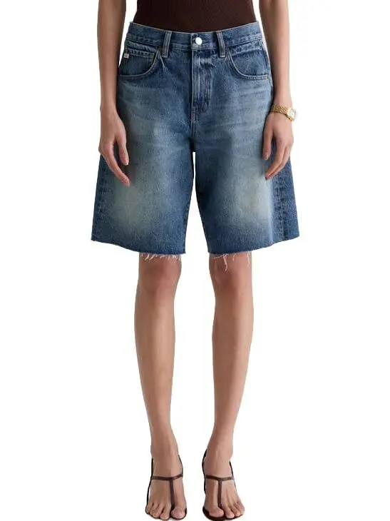 Ag Hattie Raw Hem Denim Shorts - Nostalgia
