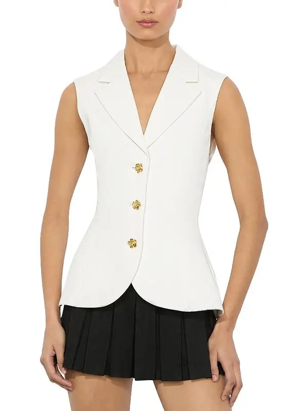 Alice + Olivia Sammie Sculpted Blazer - Off White