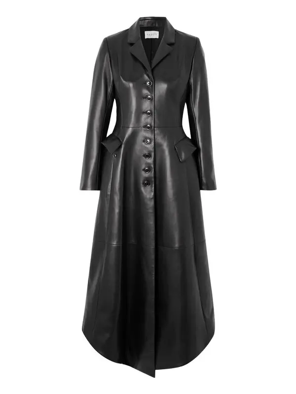 SALON 1884 Rossetto Leather Coat - Black