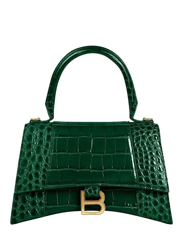 Balenciaga Small Hourglass Top Handle Bag - Green