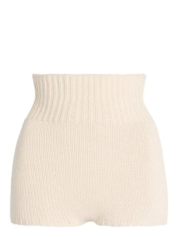 AISLING CAMPS Batty Rider Cotton-blend Shorts - Ivory