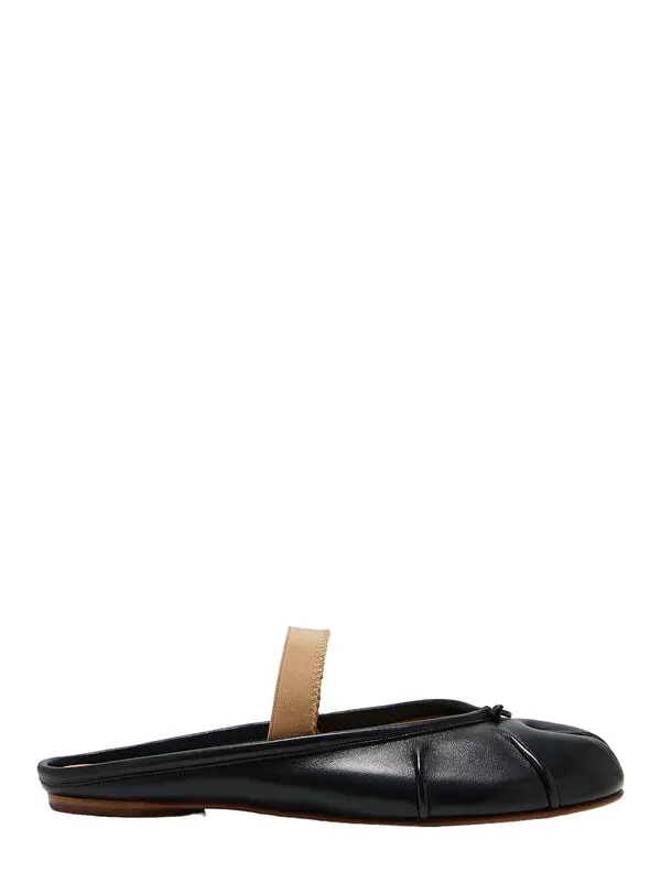 MAISON MARGIELA Tabi Leather Ballet Mules - Black