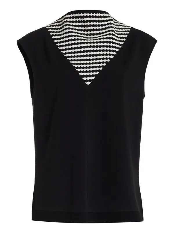 Proenza Schouler Prescott Knit Crepe Top - Black