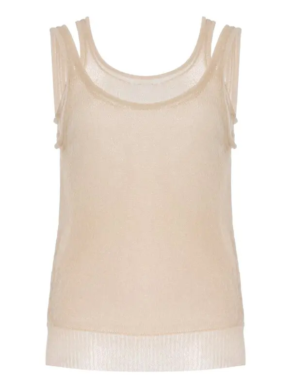 AISLING CAMPS Film Layered Knit Tank Top - Neutral