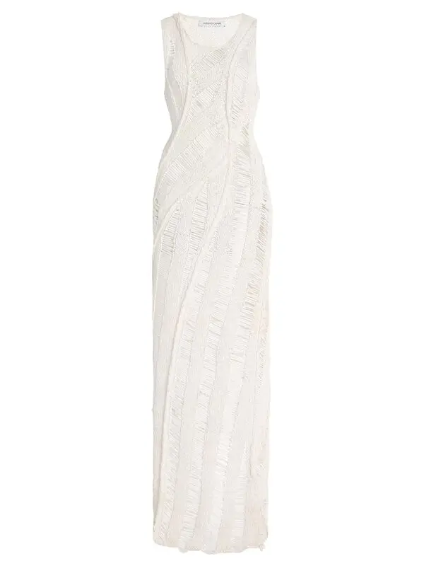 AISLING CAMPS Crochet Maxi Dress - Ivory