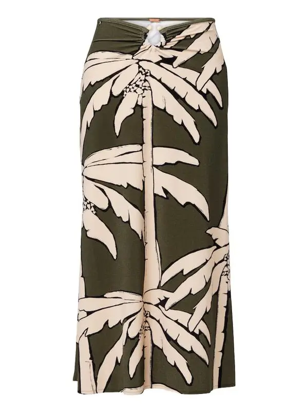 Johanna Ortiz Printed Maxi Skirt - Green