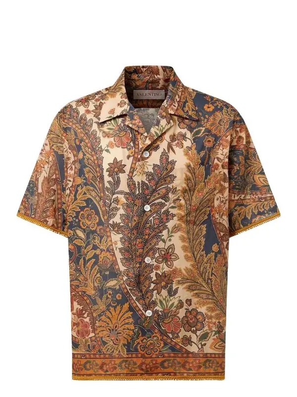 Valentino Garavani Paisley Linen Shirt - Beige