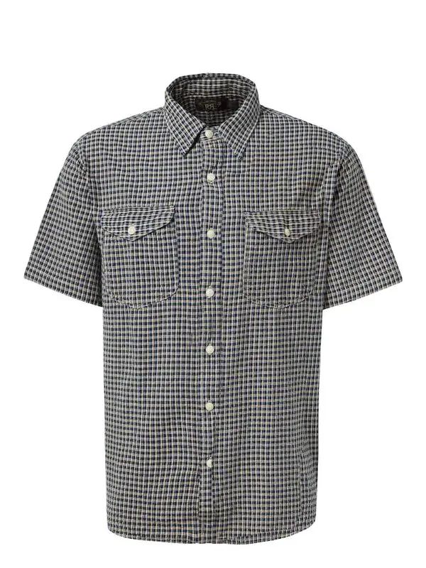 Ralph Lauren Plaid Cotton And Linen Shirt - Blue