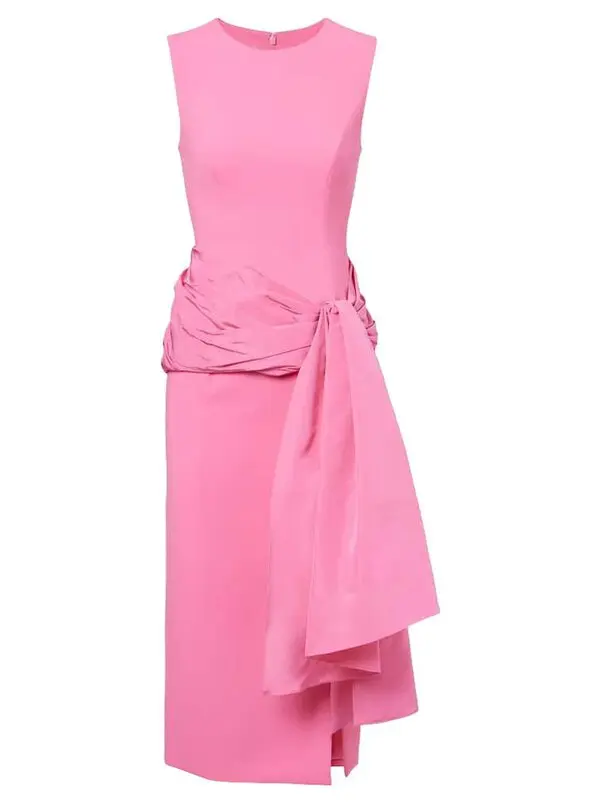 Carolina Herrera Silk-trimmed Crêpe Cocktail Dress - Pink