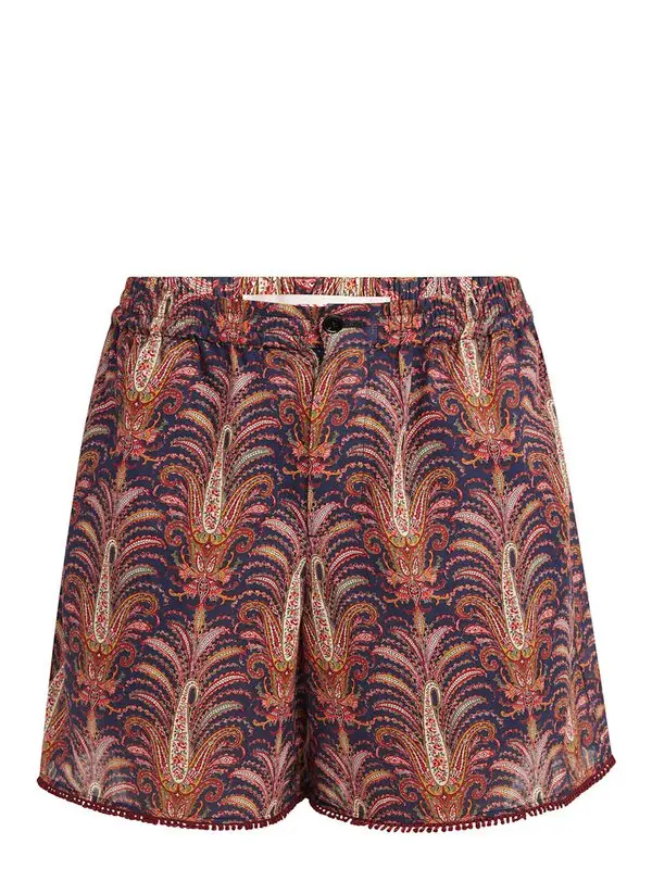 Valentino Garavani Muslin Imaginaire Print Shorts - Blue Multi