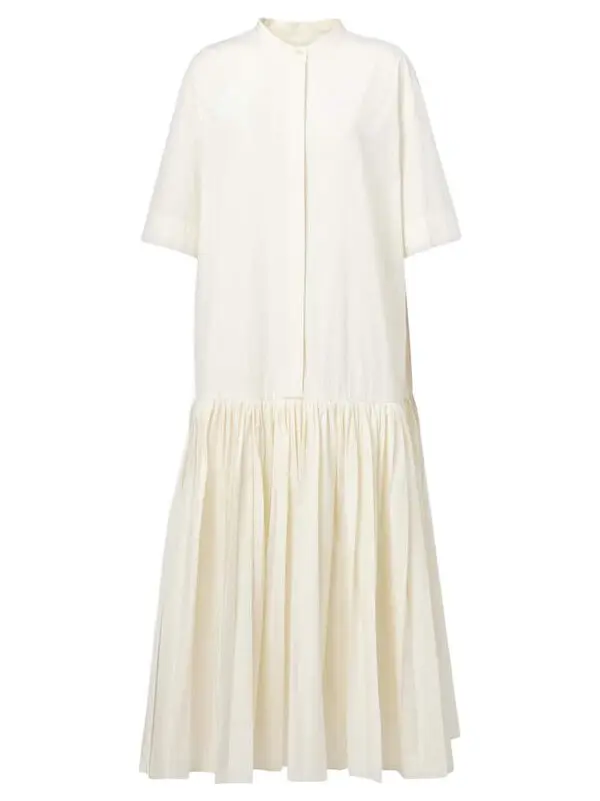 JIL SANDER Cotton Poplin Maxi Dress - White