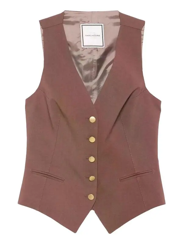 Tagliatore Gaelle Waistcoat - Brown