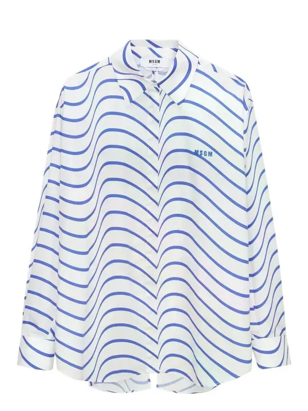 MSGM Printed Shirt - Blue