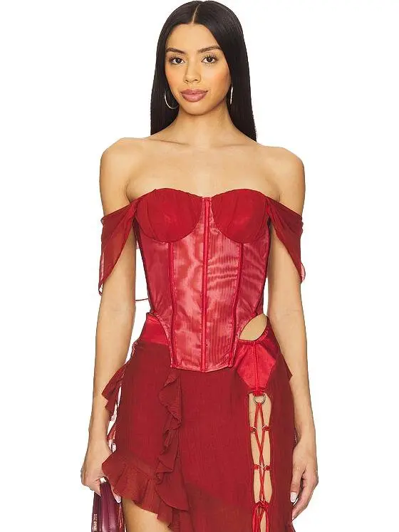AMOR MIA Assassin Corset Top - Red