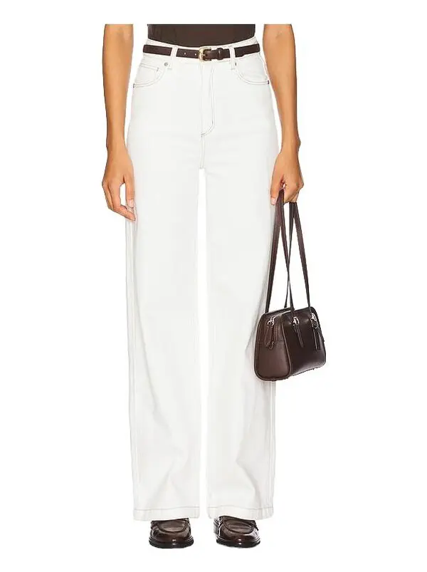 Abrand Denim Wide Leg Jeans - Coconut