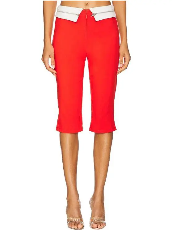 BY.DYLN Miranda Capri Pants - Red