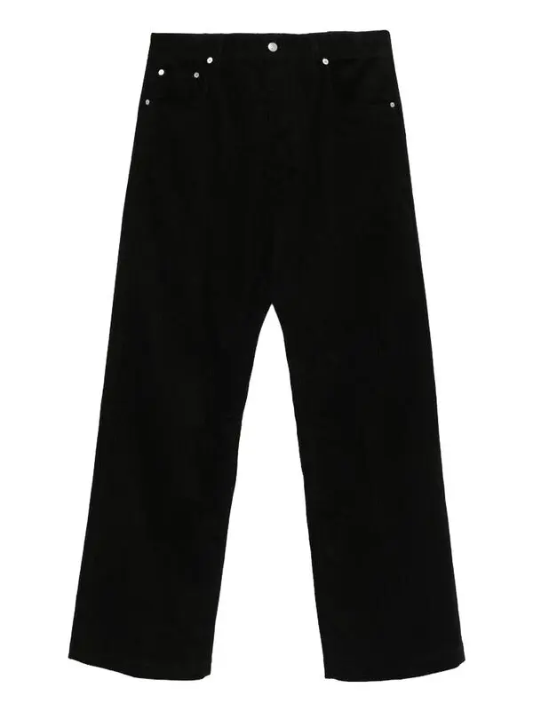 Rick Owens Corduroy Straight Leg Trousers - Black