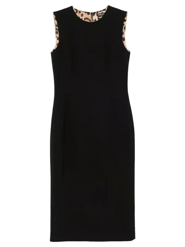 Dolce & Gabbana Dna Sleeveless Midi Dress - Black