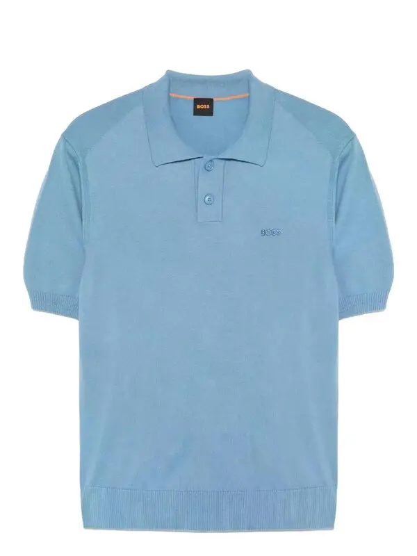 BOSS Embroidered-logo Polo Shirt - Blue
