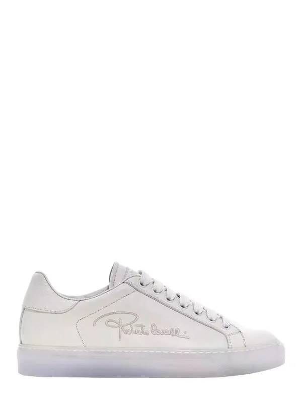 Roberto Cavalli Logo-embroidered Sneakers - White