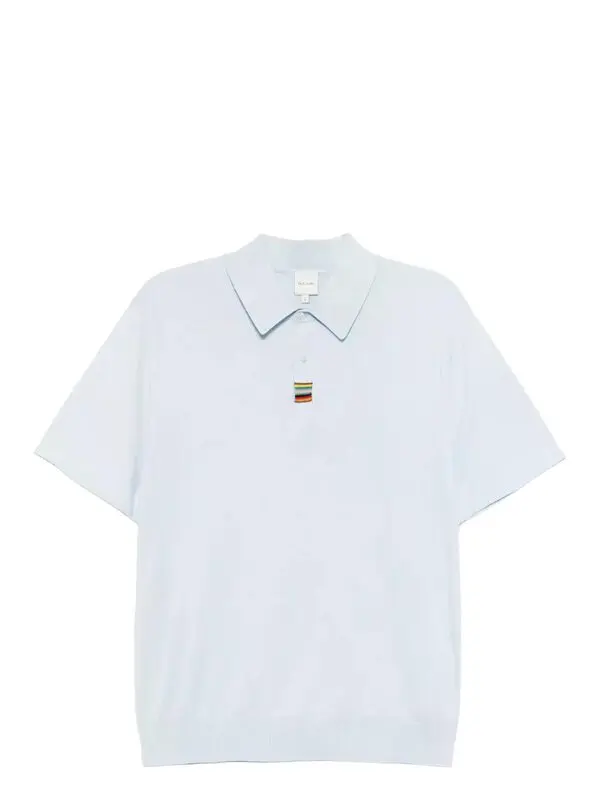 Paul Smith Signature Stripe Detail Polo Shirt - Blue