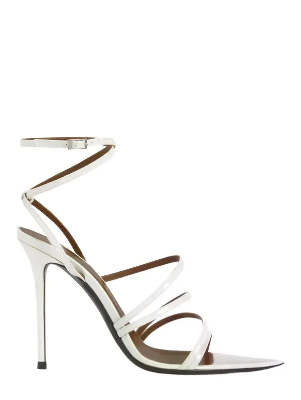 GIUSEPPE ZANOTTI 105mm Intriigo Claire Sandals - White